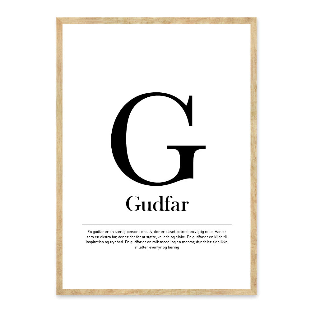 Gudfar plakat - den perfekte personlige gave – Homedec.dk