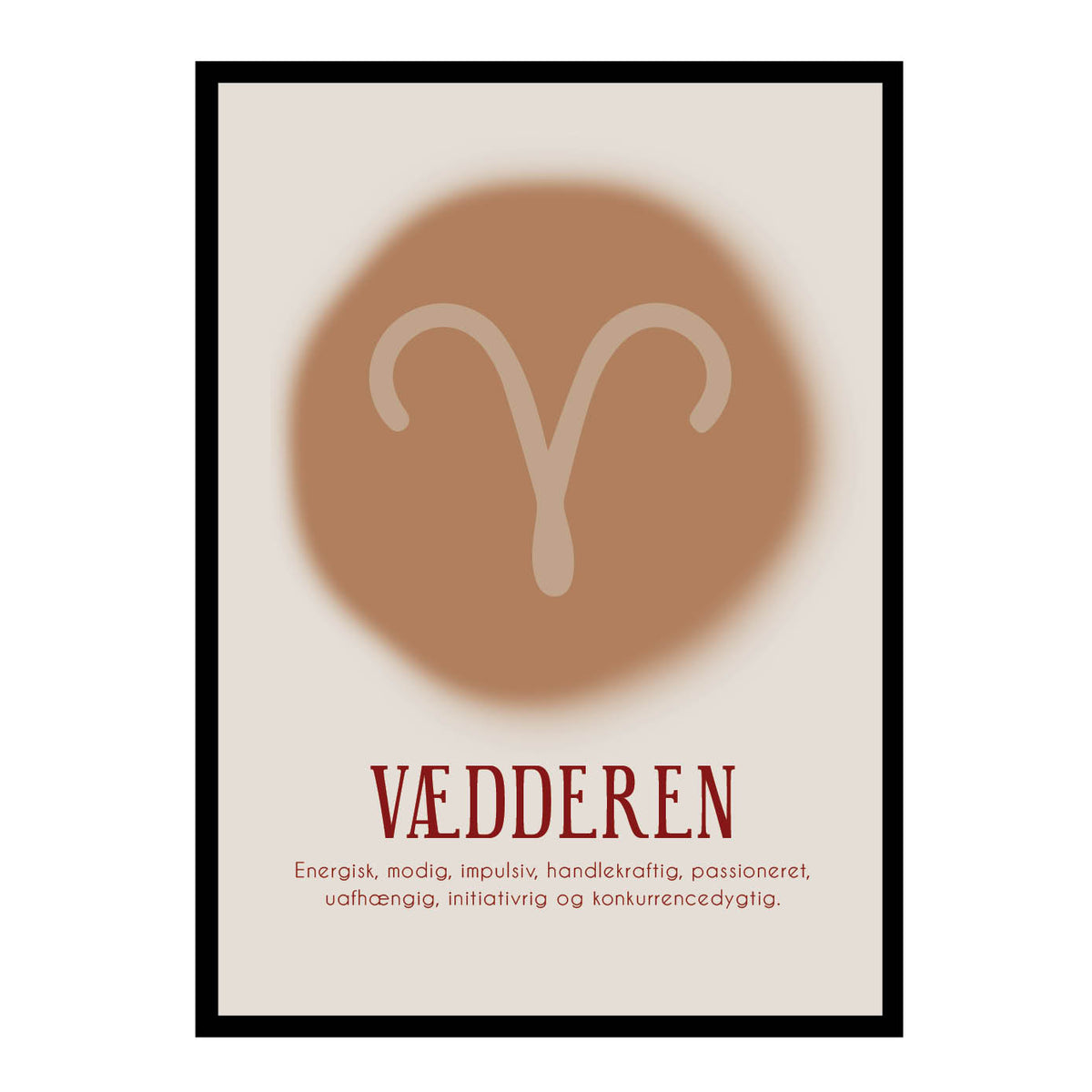 Vædder Stjernetegn Plakat – Homedec.dk