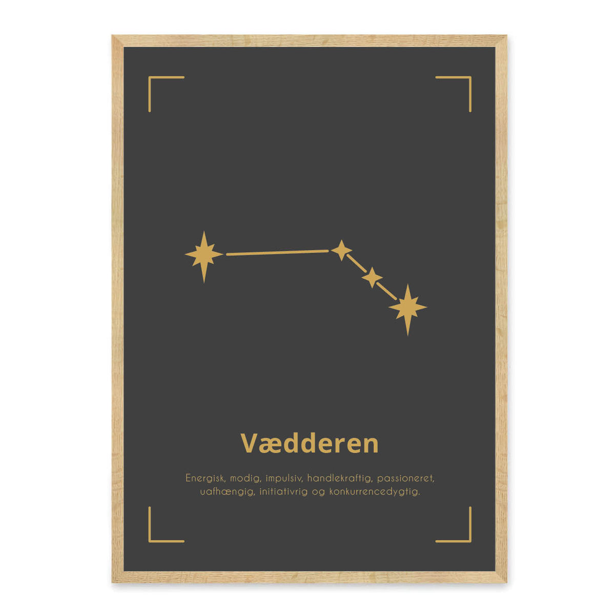 Vædderen Stjernetegn Plakat – Homedec.dk