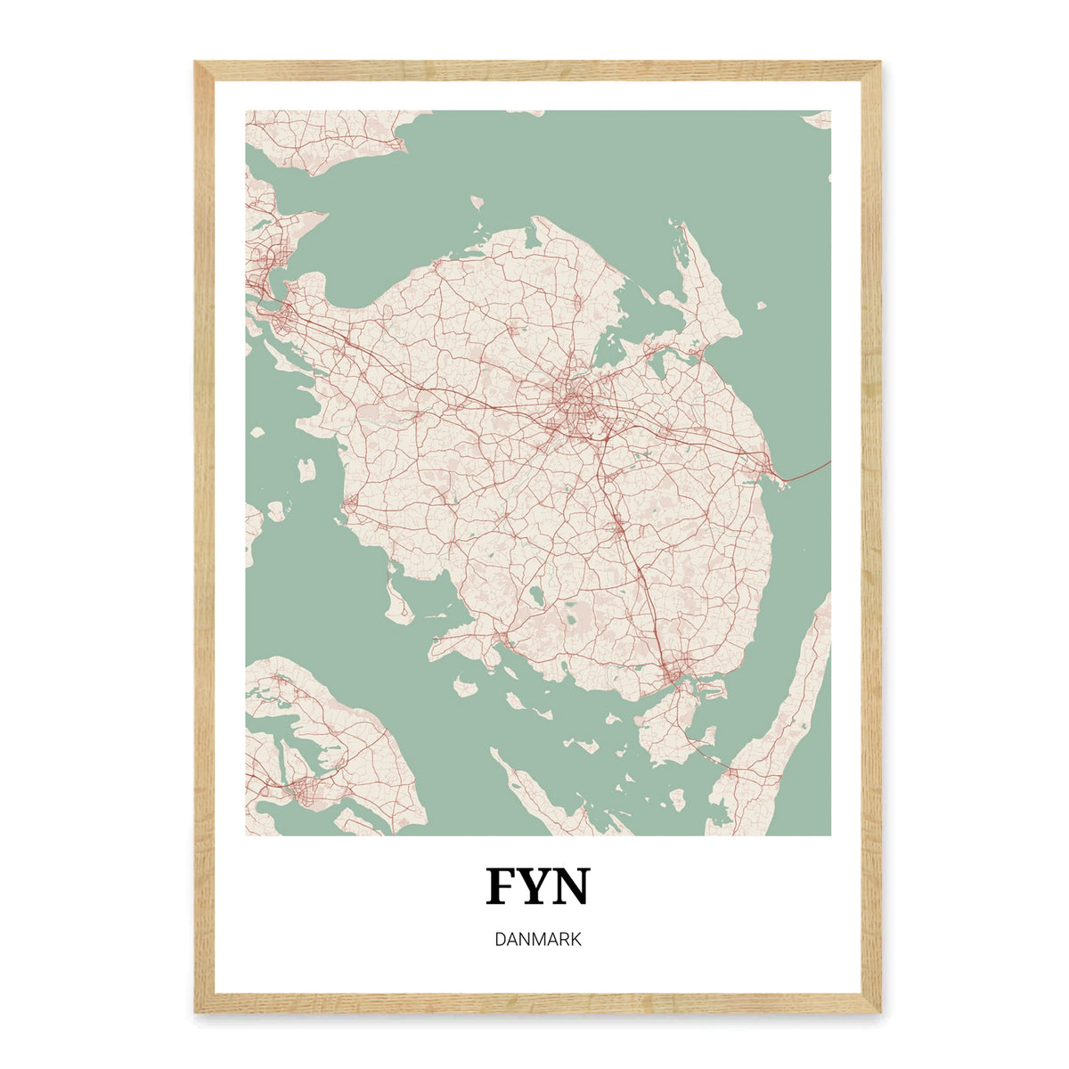Fyn bykort plakat – Homedec.dk