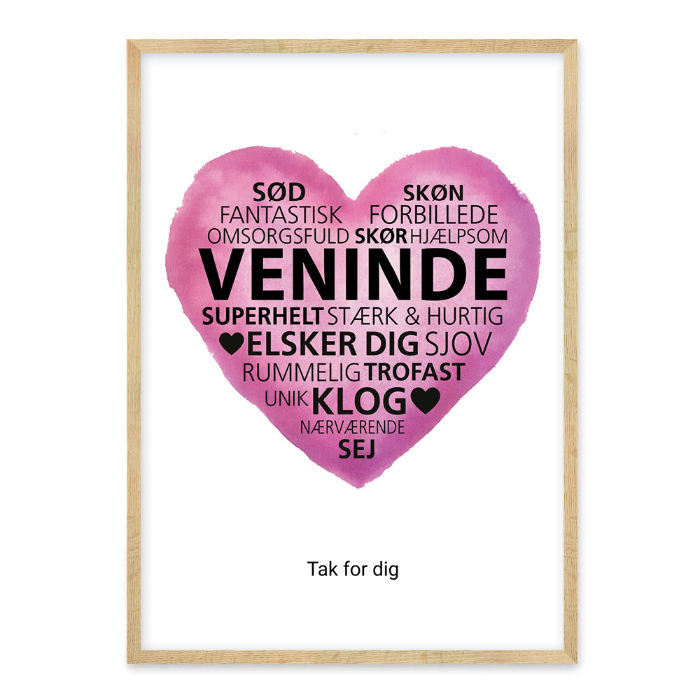 Veninde plakat - Design selv – Homedec.dk