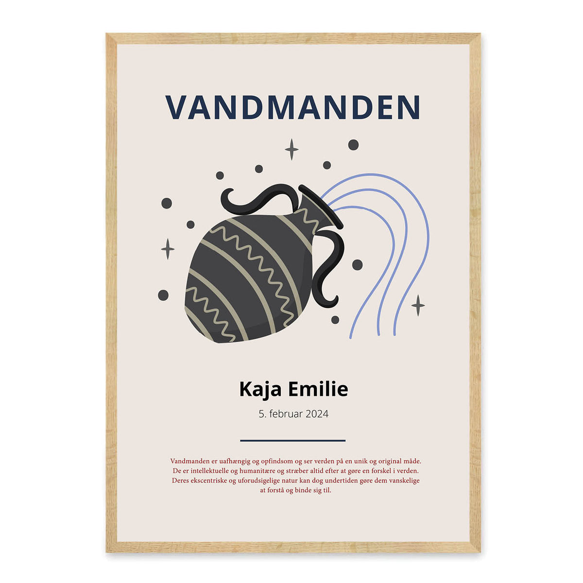 Vandmanden Stjernetegn Plakat – Homedec.dk