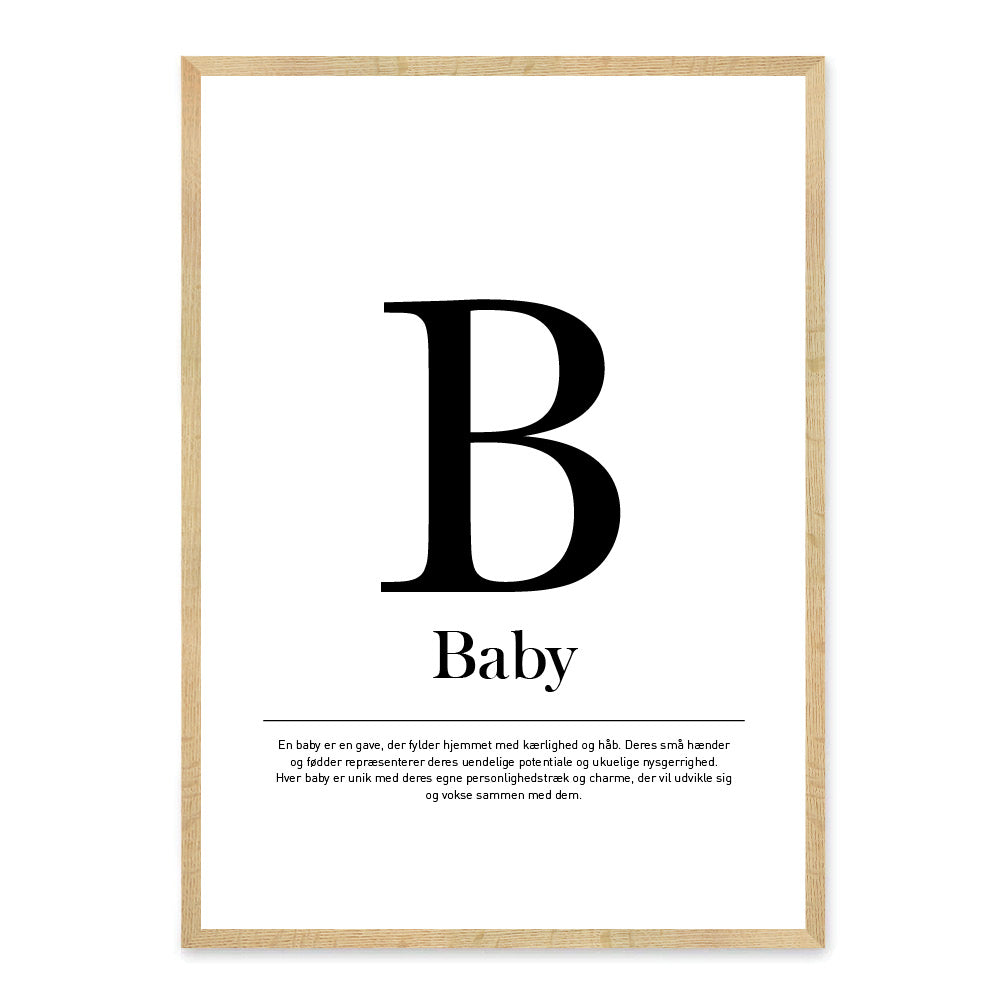 Baby plakat - den perfekte personlige gave – Homedec.dk