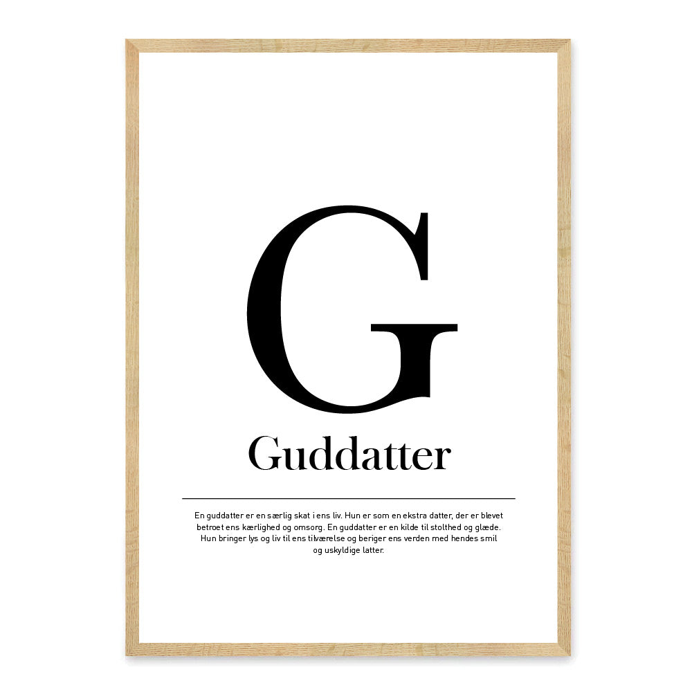 Guddatter plakat - den perfekte personlige gave – Homedec.dk