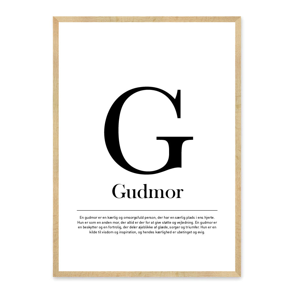 Gudmor plakat - den perfekte personlige gave – Homedec.dk