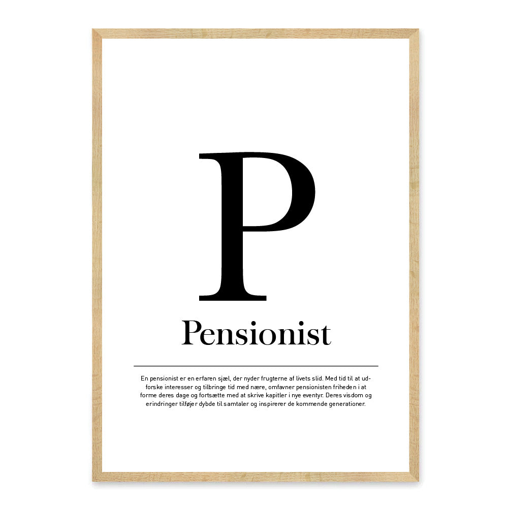 Pensionist plakat - den perfekte personlige gave – Homedec.dk