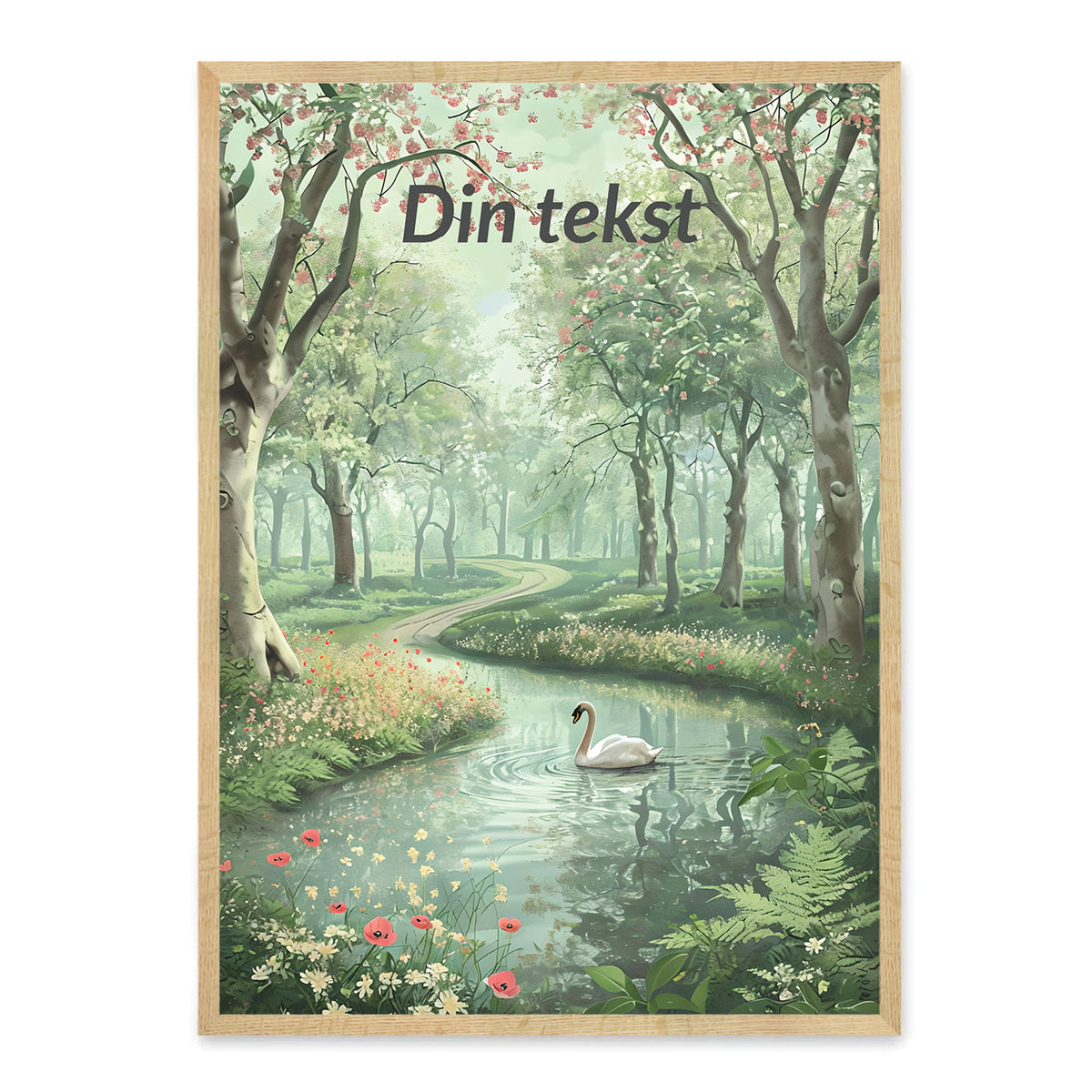 Design din egen plakat – Svane i skovens sø – Homedec.dk