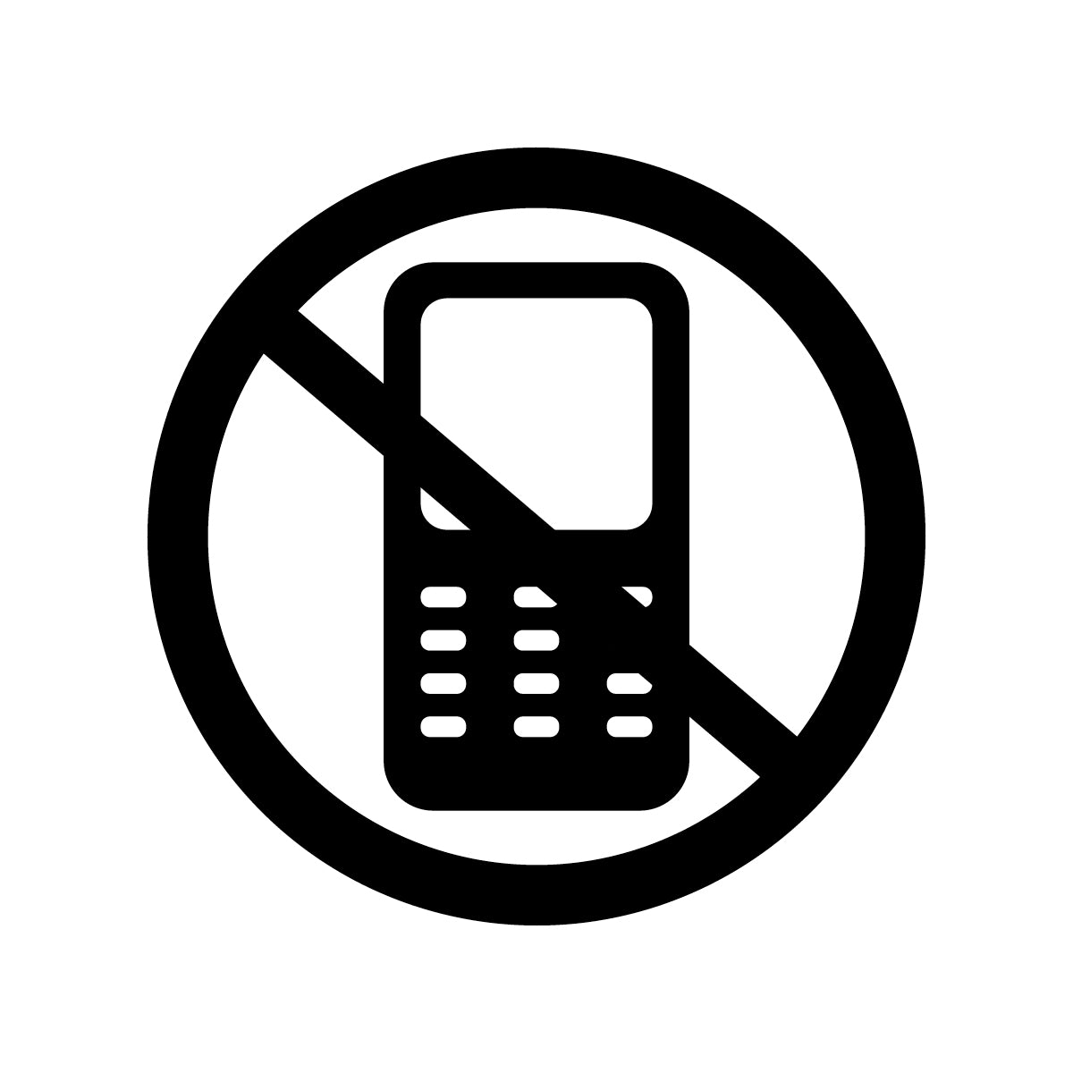 Mobilfri zone wallsticker – Skilt til mobilfrie områder – Homedec.dk