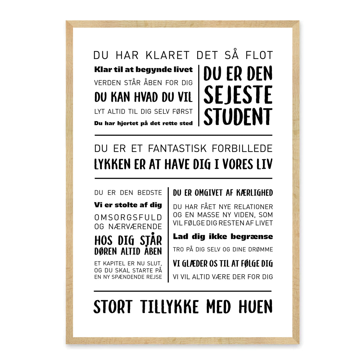 Den perfekte studentergave - Student plakat – Homedec.dk