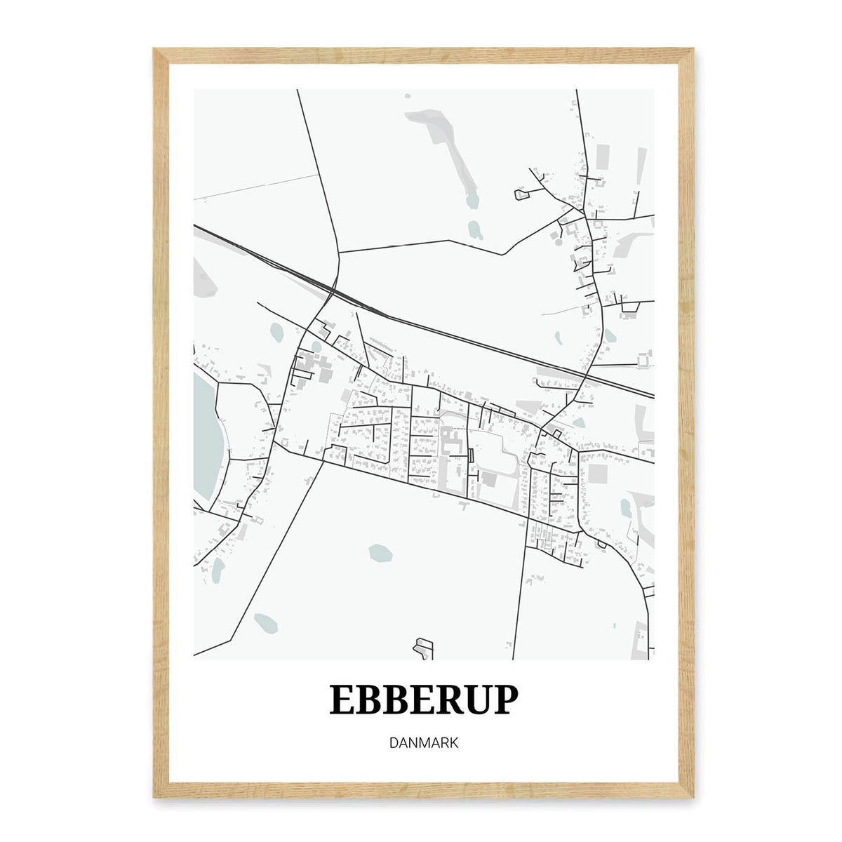 Ebberup bykort plakat – Homedec.dk