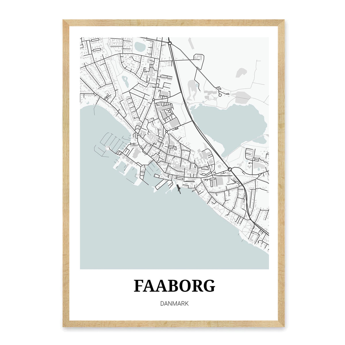 Faaborg bykort plakat – Homedec.dk