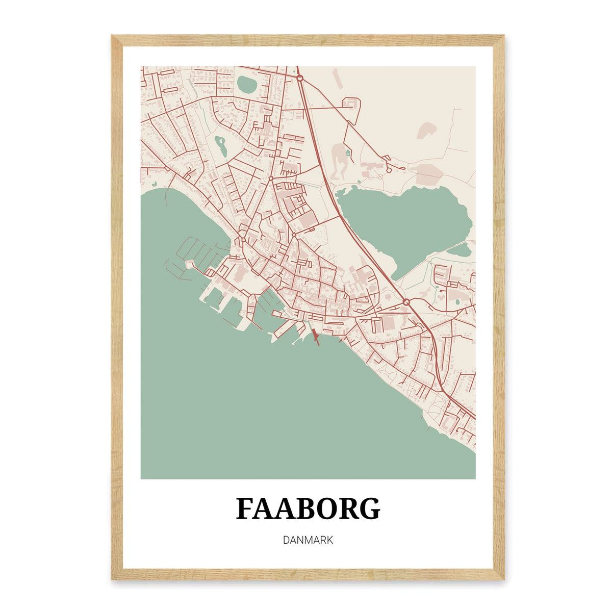 Faaborg bykort plakat – Homedec.dk