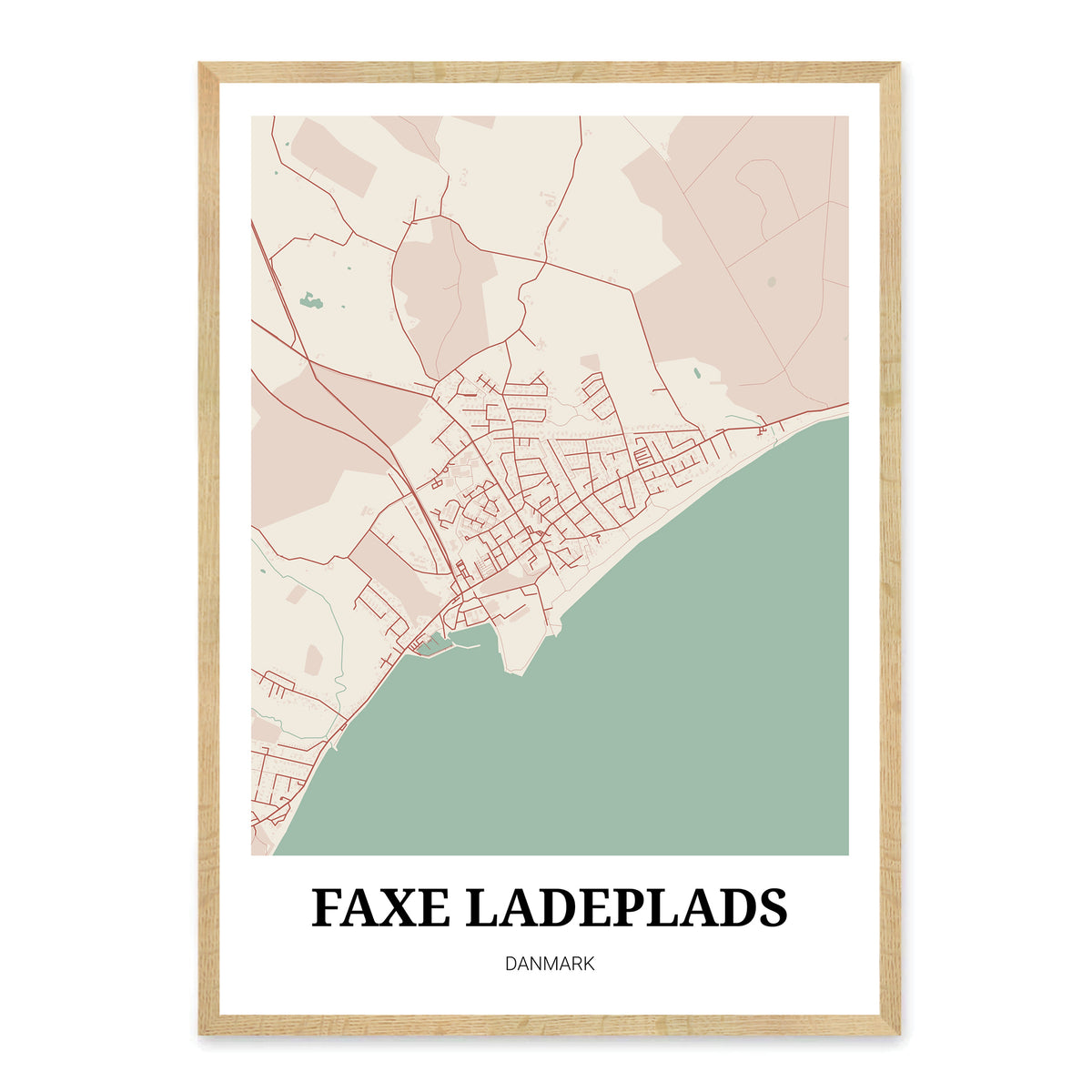 Faxe Ladeplads bykort plakat – Homedec.dk