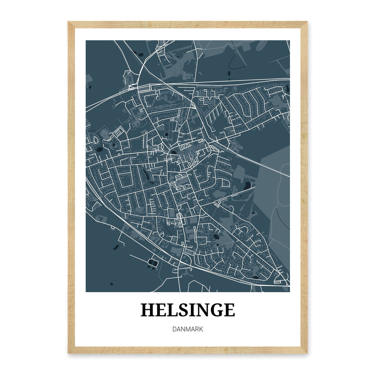 Helsinge bykort plakat – Homedec.dk