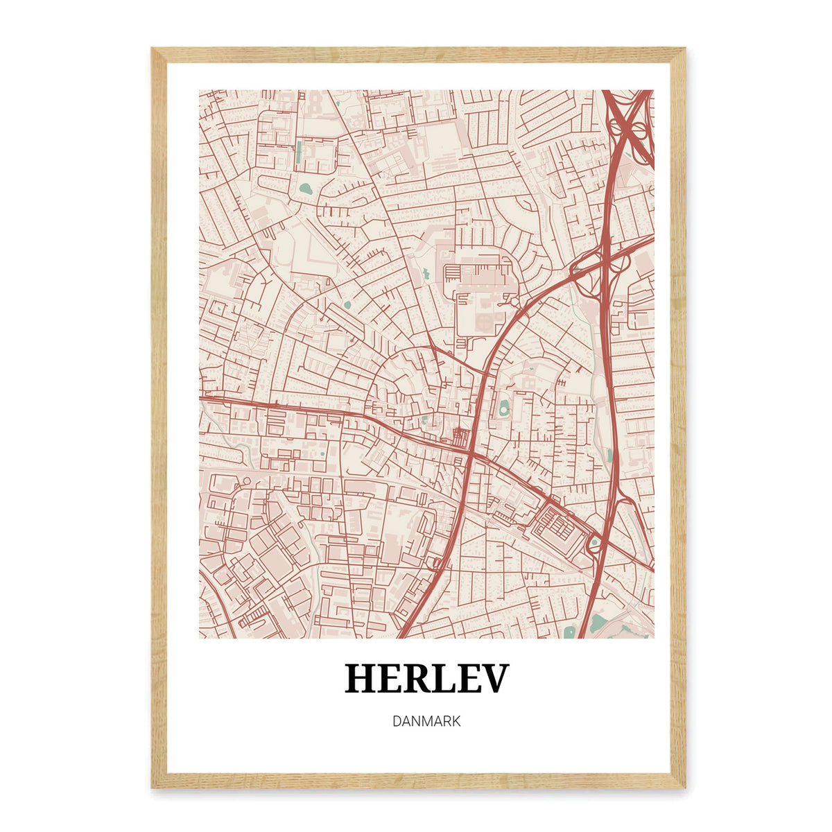 Herlev bykort plakat – Homedec.dk