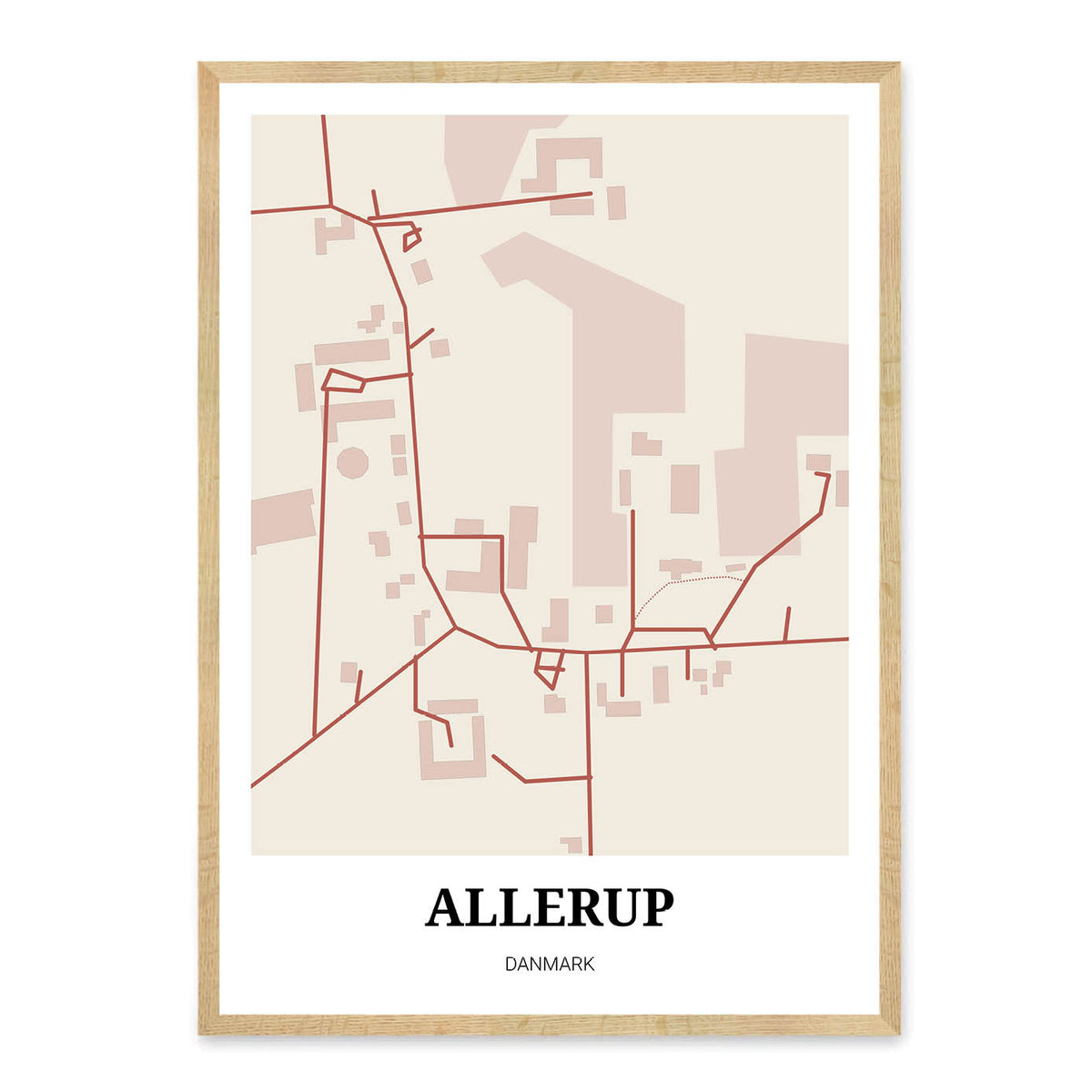 Allerup bykort plakat – Homedec.dk