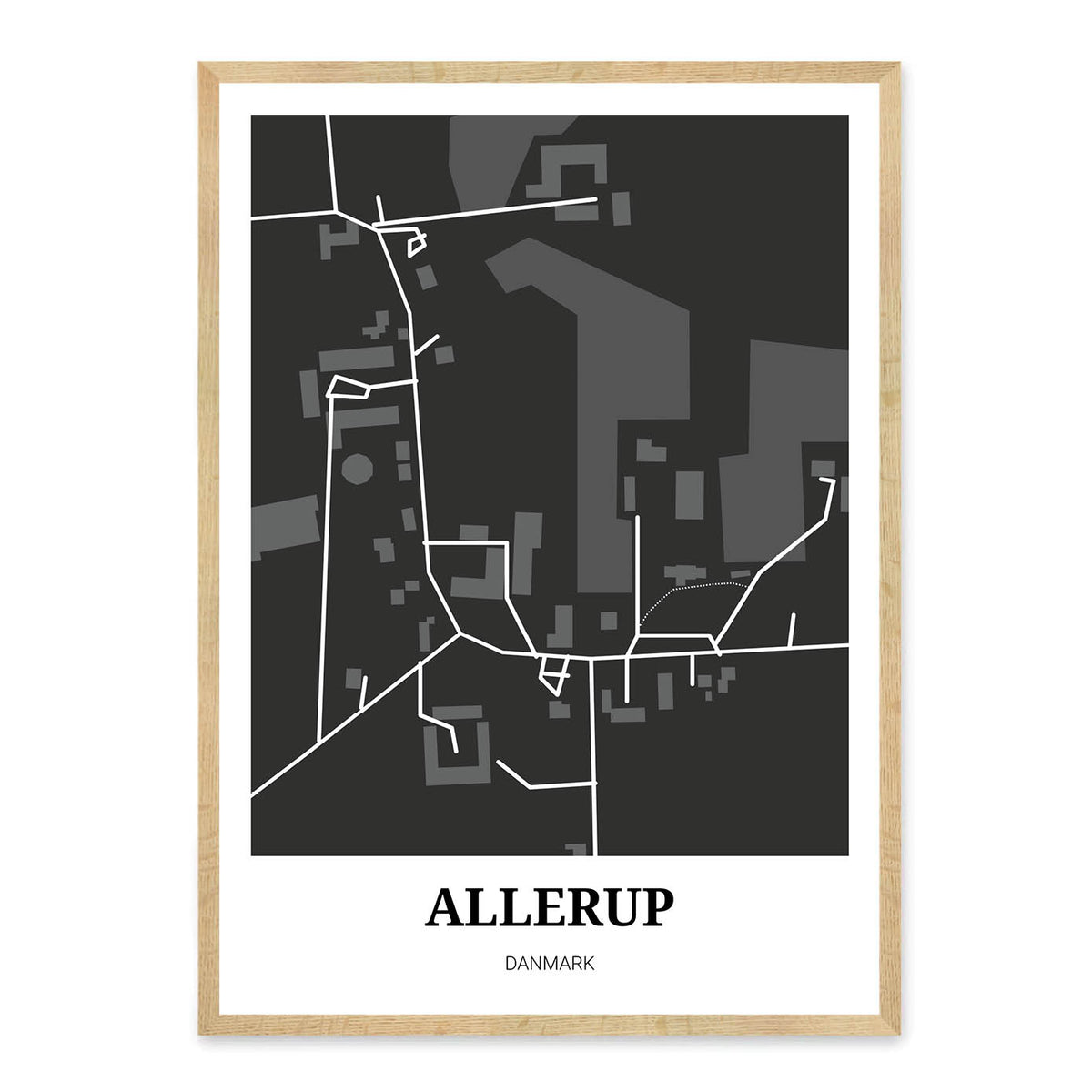 Allerup bykort plakat – Homedec.dk