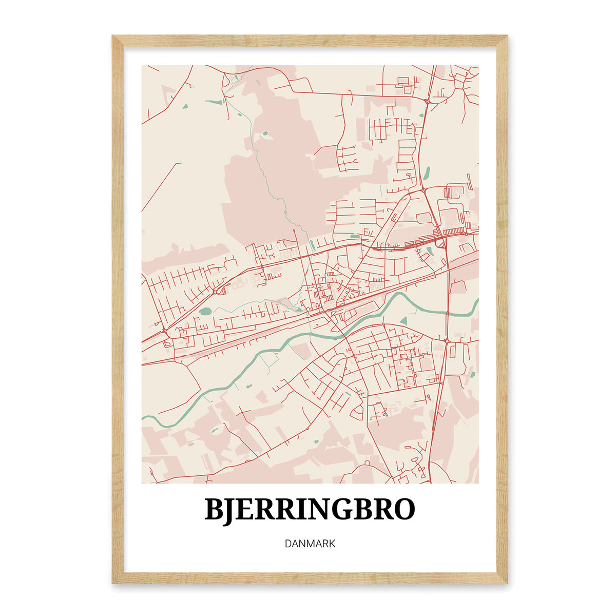 Bjerringbro bykort plakat – Homedec.dk