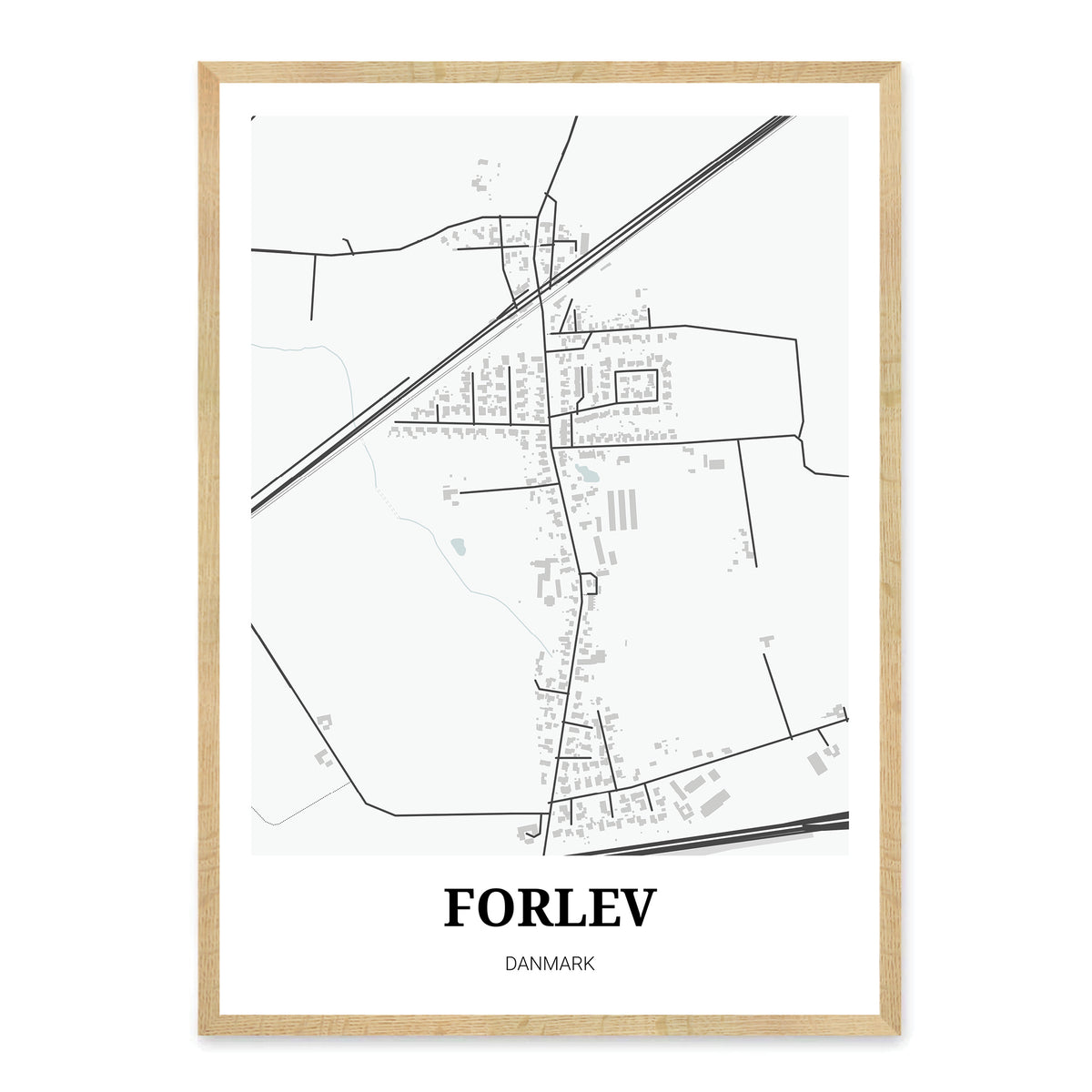 Forlev bykort plakat – Homedec.dk