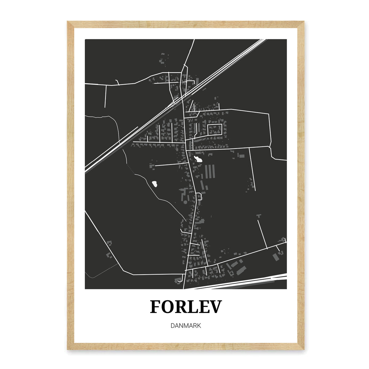 Forlev bykort plakat – Homedec.dk