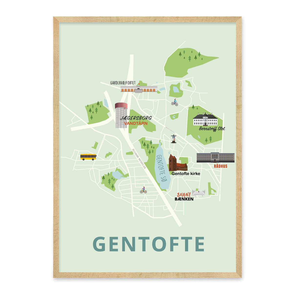 Gentofte plakat - Danmarks største udvalg af byplakater – Homedec.dk