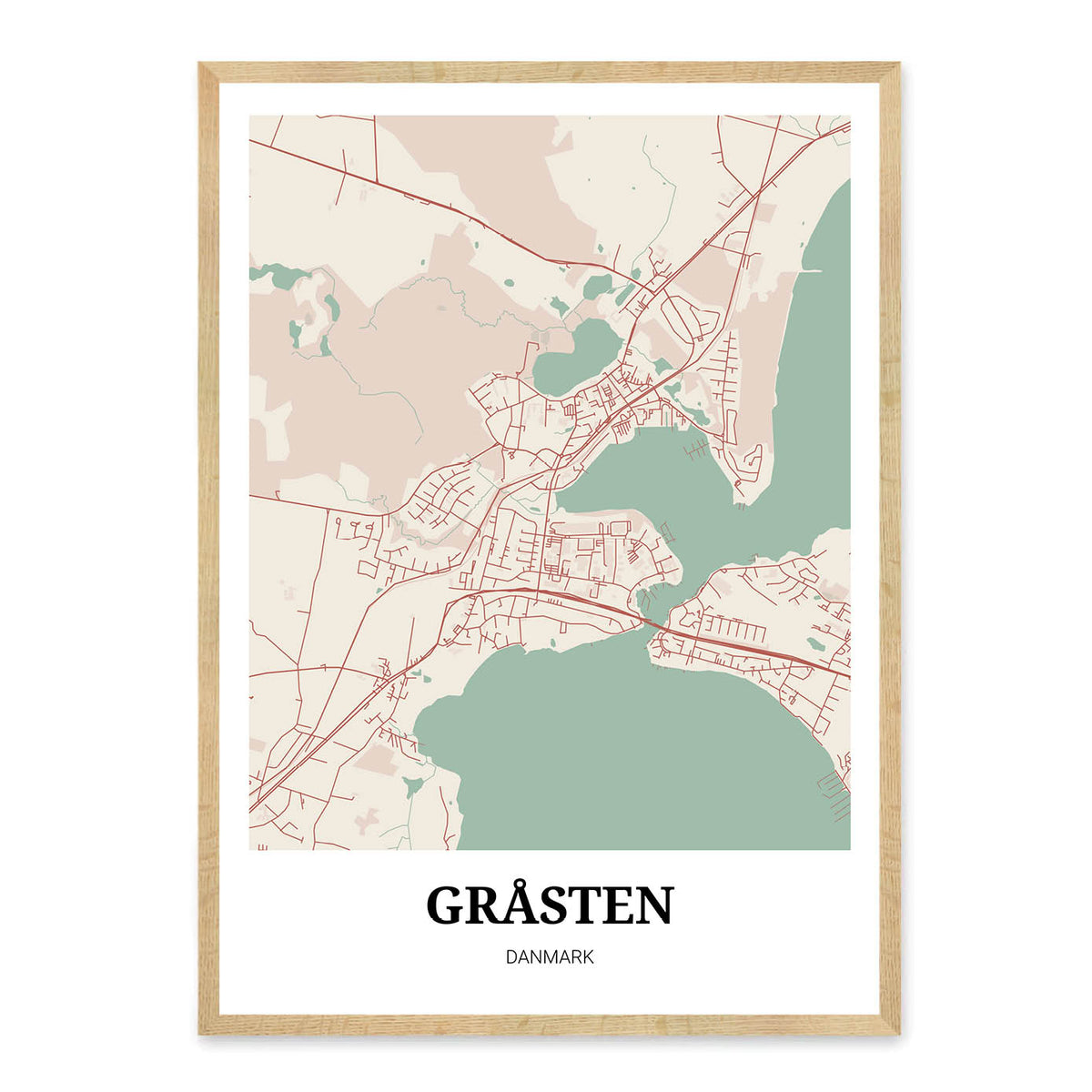 Gråsten bykort plakat – Homedec.dk