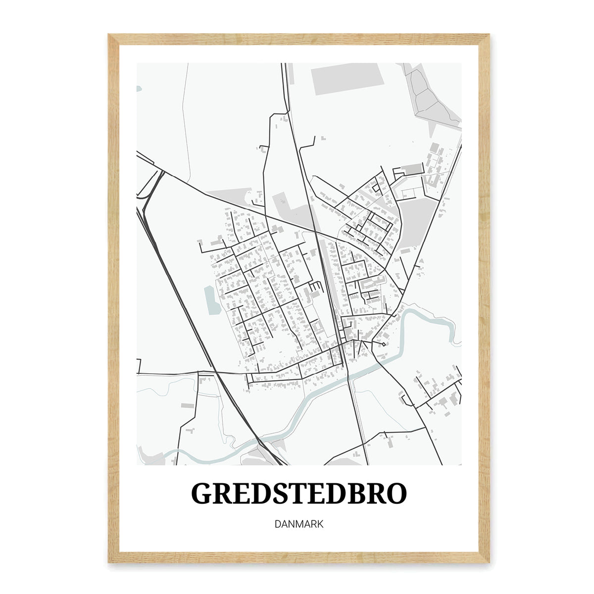 Gredstedbro bykort plakat – Homedec.dk
