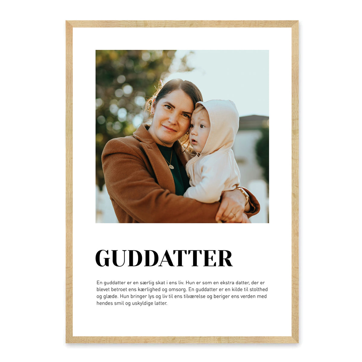 Personlig plakat – Guddatter | Kærlig gaveidé – Homedec.dk