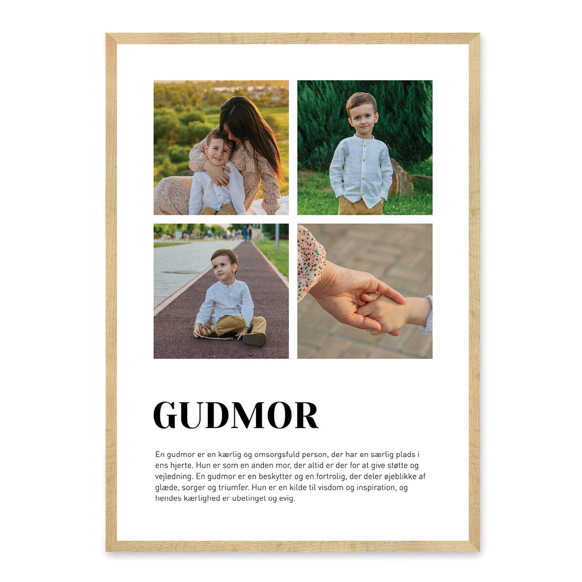 Personlig Gudmor-plakat – kærlig og betydningsfuld gave – Homedec.dk