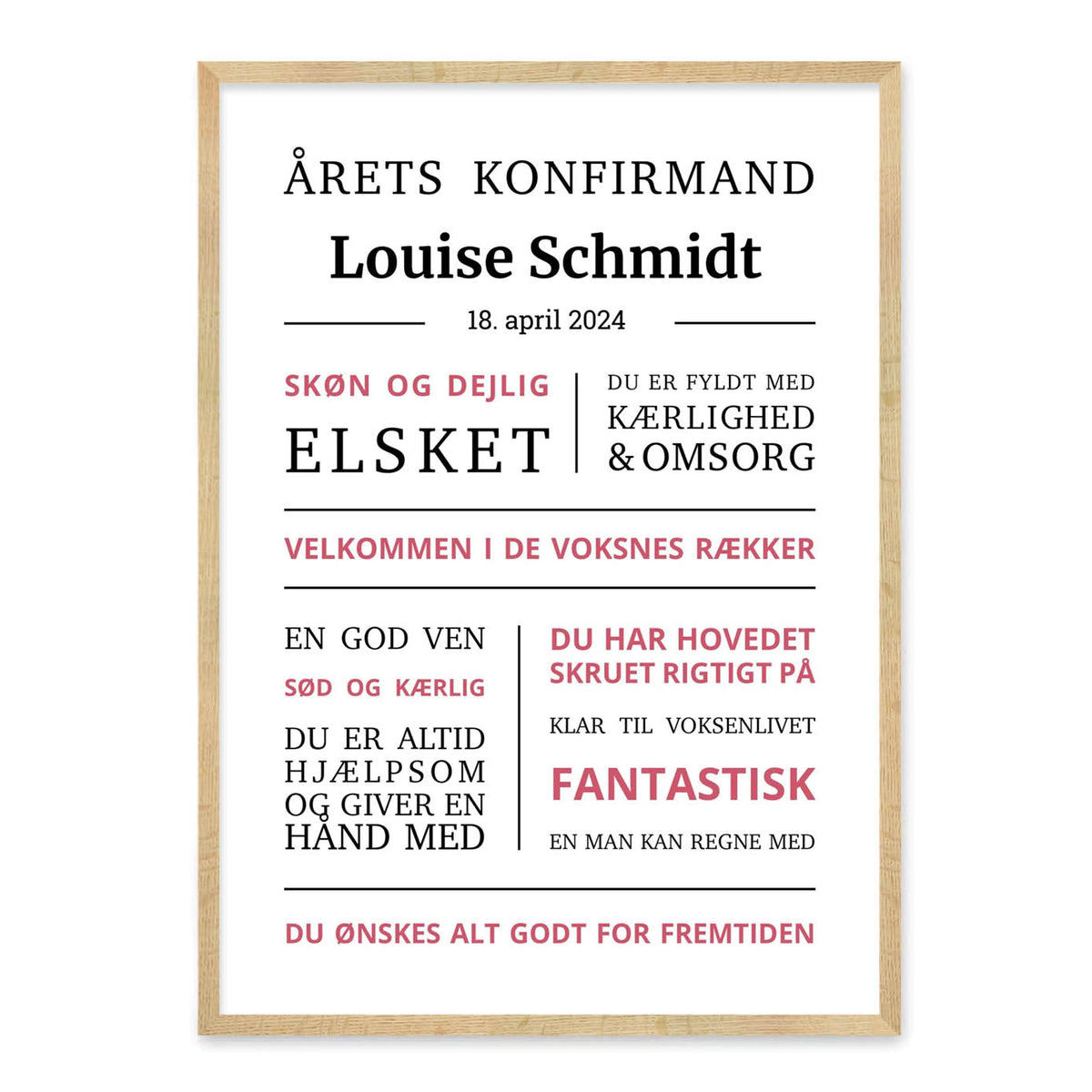 Konfirmand plakat - design selv – Homedec.dk