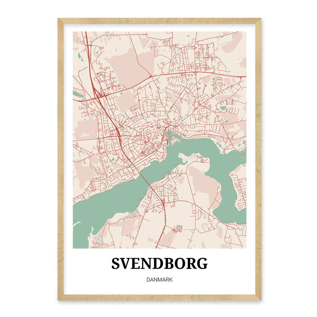 Svendborg bykort plakat – Homedec.dk