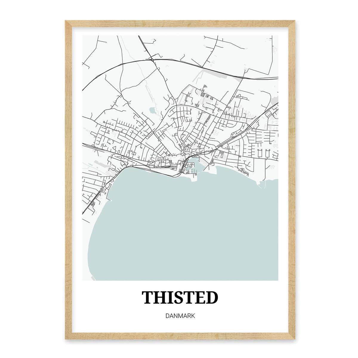 Thisted bykort plakat – Homedec.dk