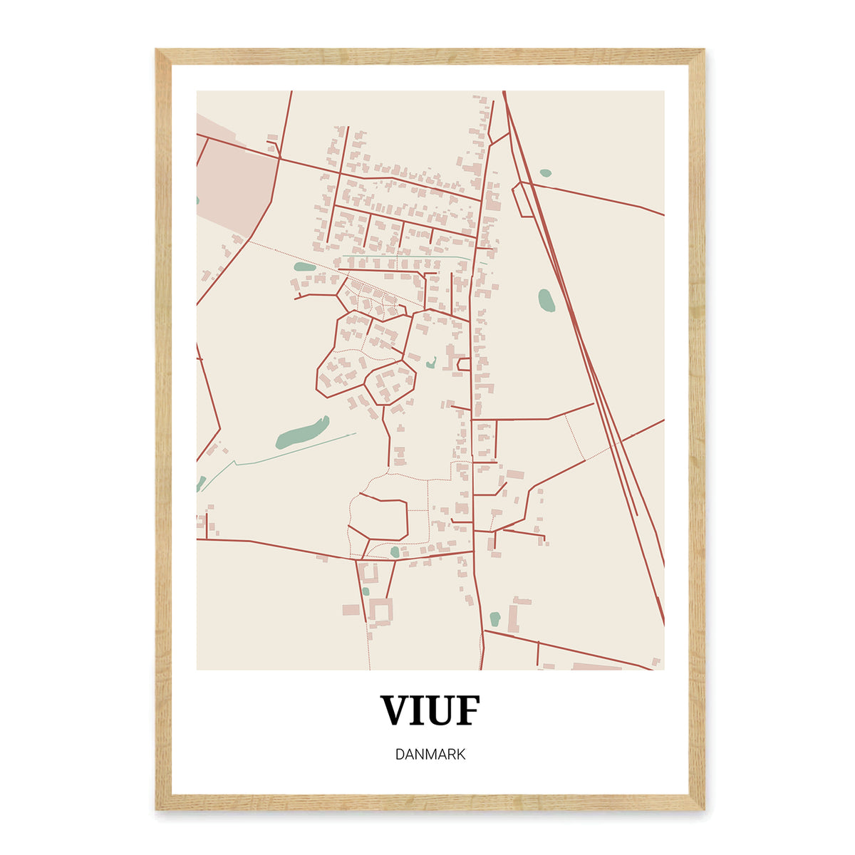 Viuf bykort plakat - Smuk og stilfuld vægdekoration – Homedec.dk