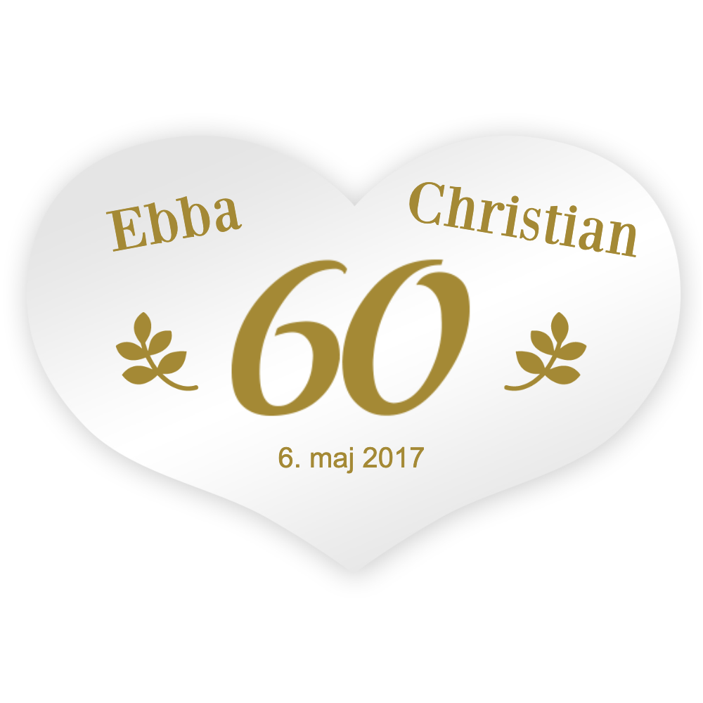 Skilt til Diamantbryllup - Unikt æresport skilt med eget design ...