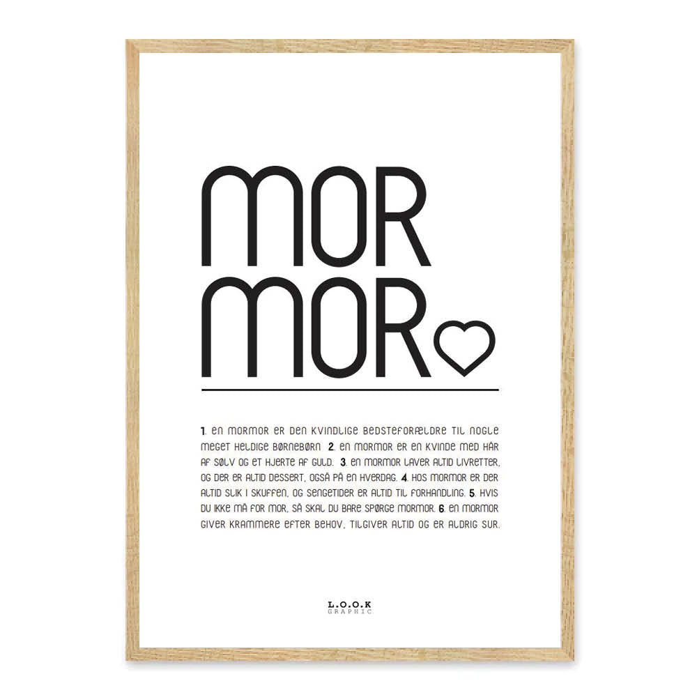 Mormor plakat - forkæl dem du holder af og vis din taknemmelighed ...