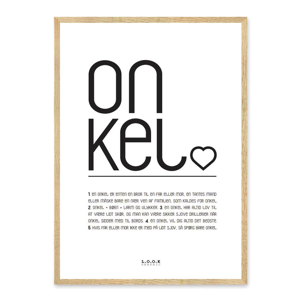 Onkel plakat - forkæl dem du holder af og vis din taknemmelighed ...