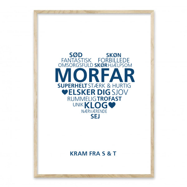 Verdens bedste Morfar - Design selv plakat – Homedec.dk