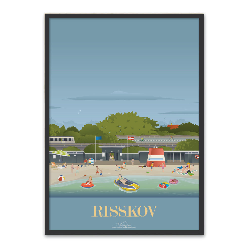 Risskov plakat | Smuk illustreret plakat fra Designkunst – Homedec.dk