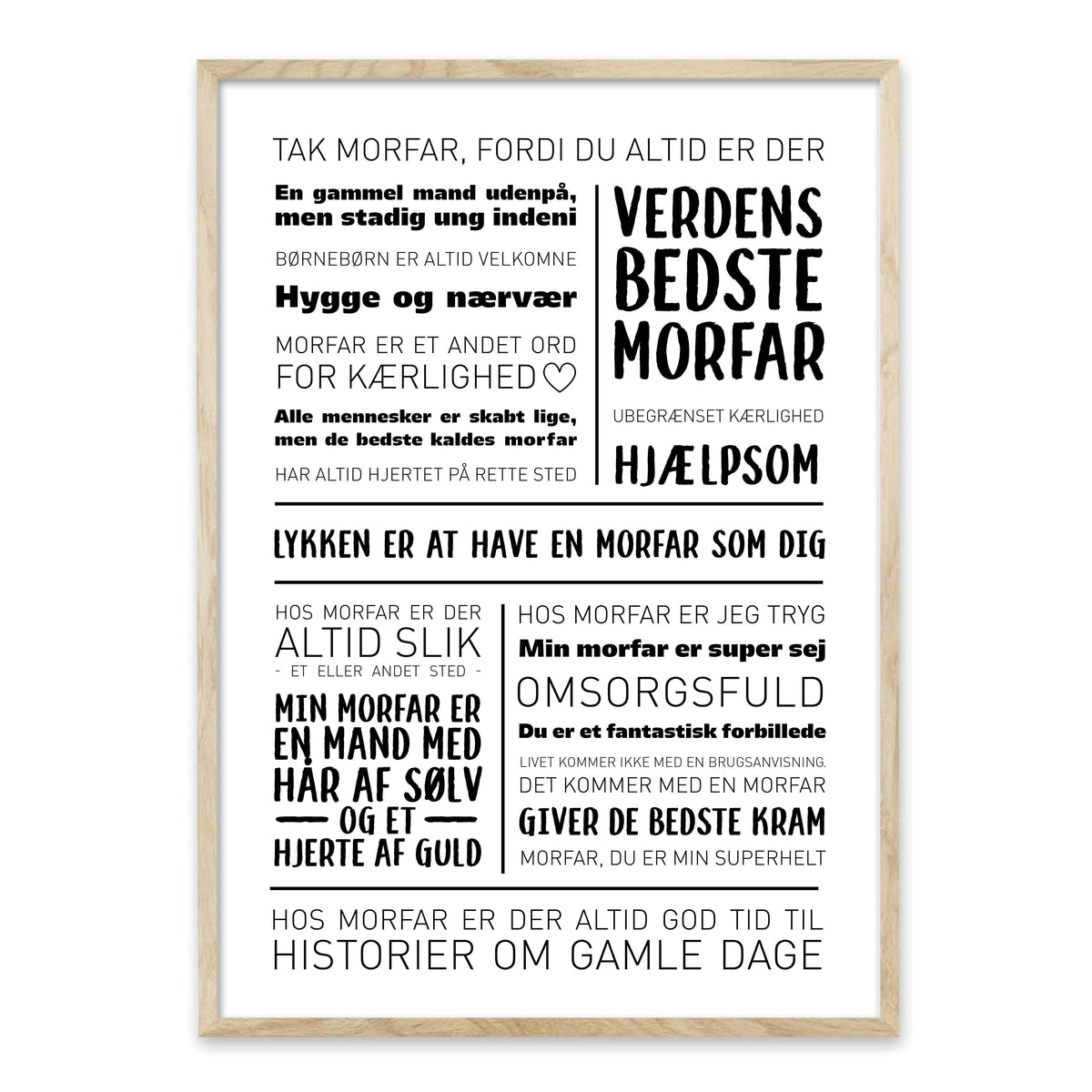 Morfar plakat - Perfekt gaveide til FARS DAG – Homedec.dk