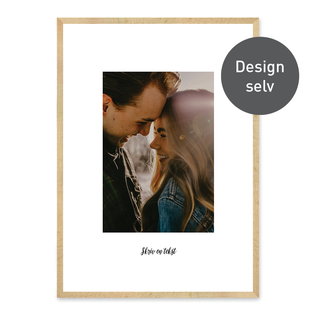Design selv fotoplakat med egne billeder - Stort billede med tekst ...